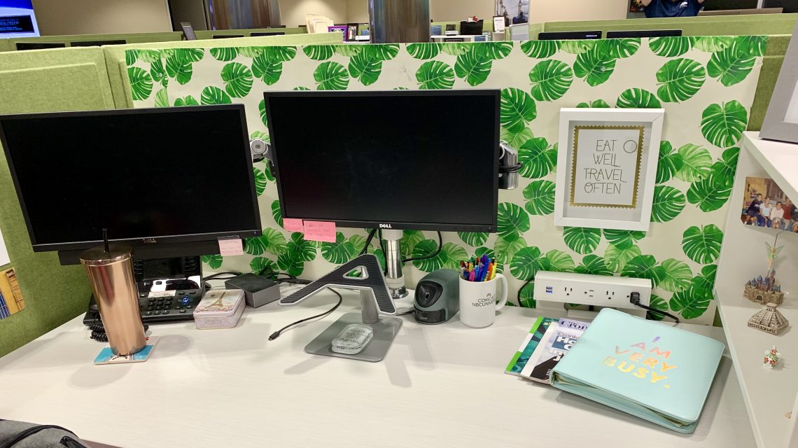 DIY Gift Wrap Hack: Desk Upgrade - Passports and Papers